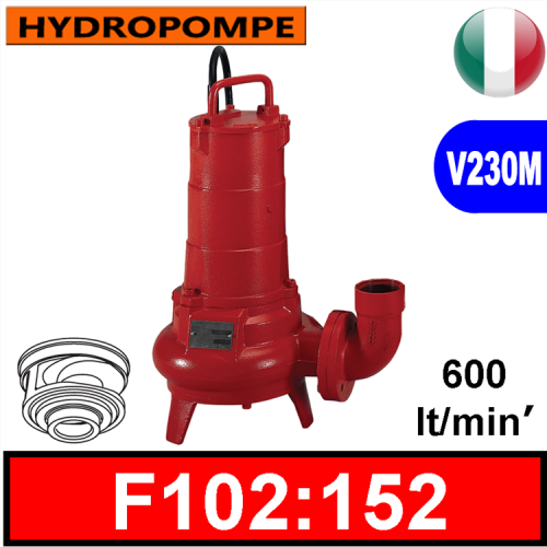 HYDROPOMPE F102 F152 - Pompe sommerse per fognature e acque sporche ...