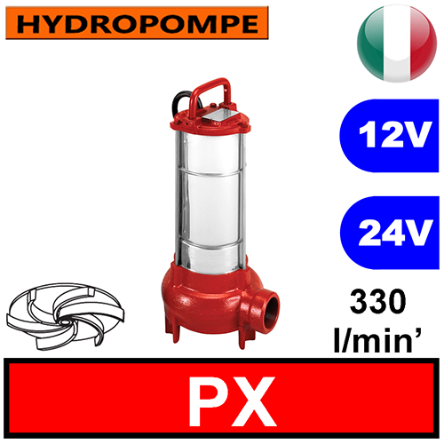 HYDROPOMPE Elettropompa sommersa per drenaggio PX corrente continua 12V ...