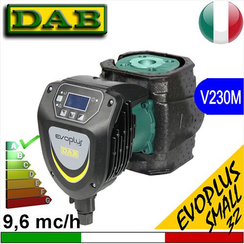 Circolatore elettronico Dab Evoplus small B DN32 per piccoli impianti collettivi, riscaldamento ...