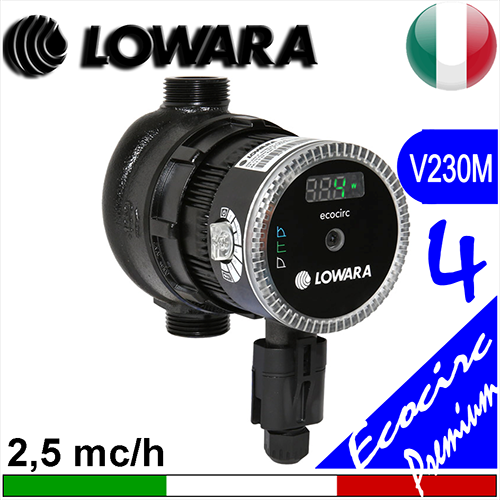 Circolatore elettronico Lowara Ecocirc Premium, serie 4 (circolatori con prevalenza massima di 3 ...