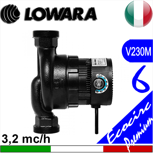 Circolatore elettronico Lowara Ecocirc, serie 6 (circolatori con prevalenza massima di 5,9 ml ...