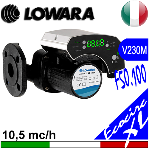 Circolatore elettronico Lowara EcocircXL 50-100F, flangiato DN50, (circolatori con prevalenza ...