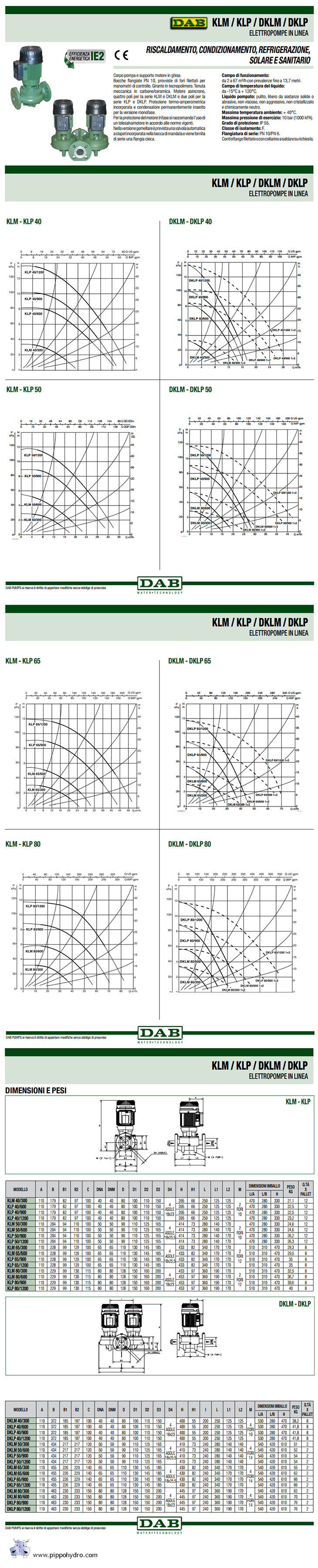 Pompa Circolatore doppio gemellare Dab DKLM-DKLP DN40 Dab ...